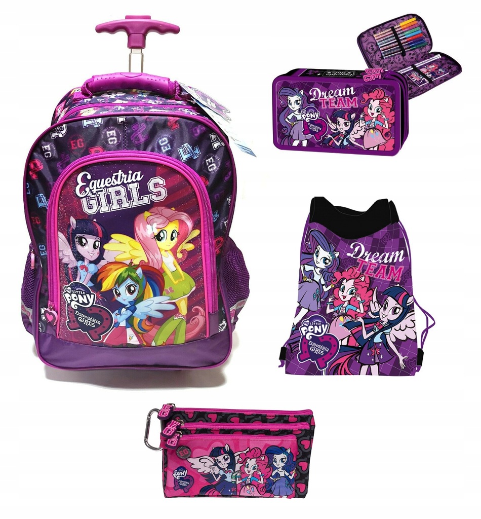 MY LITTLE PONY EQUESTRIA GIRLS PLECAK NA KÓŁKACH - 8296480310 - oficjalne archiwum Allegro