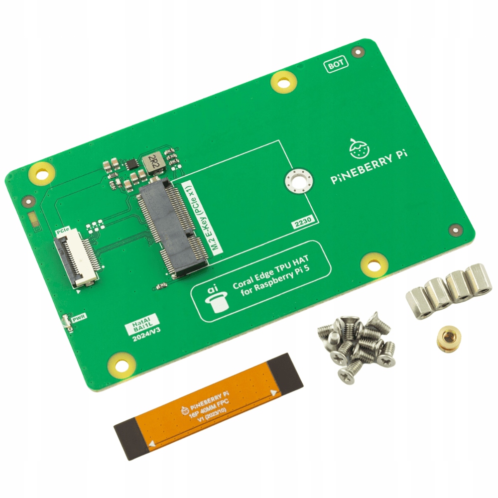 Adapter PCIe do Raspberry Pi 5 na akcelerator AI Pineberry HatDrive! AI ...