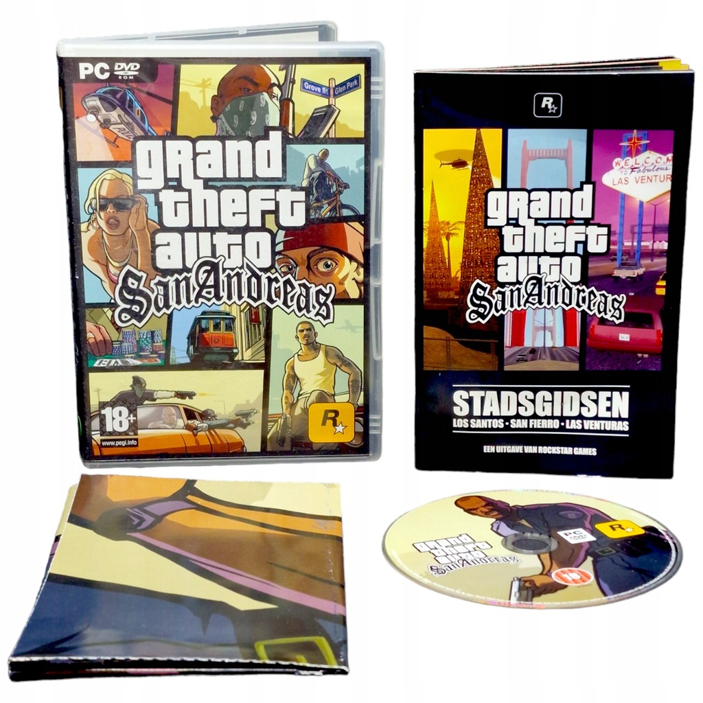 Grand Theft Auto San Andreas PC BOX GTA SA PC pudełko + plakat #1 ...