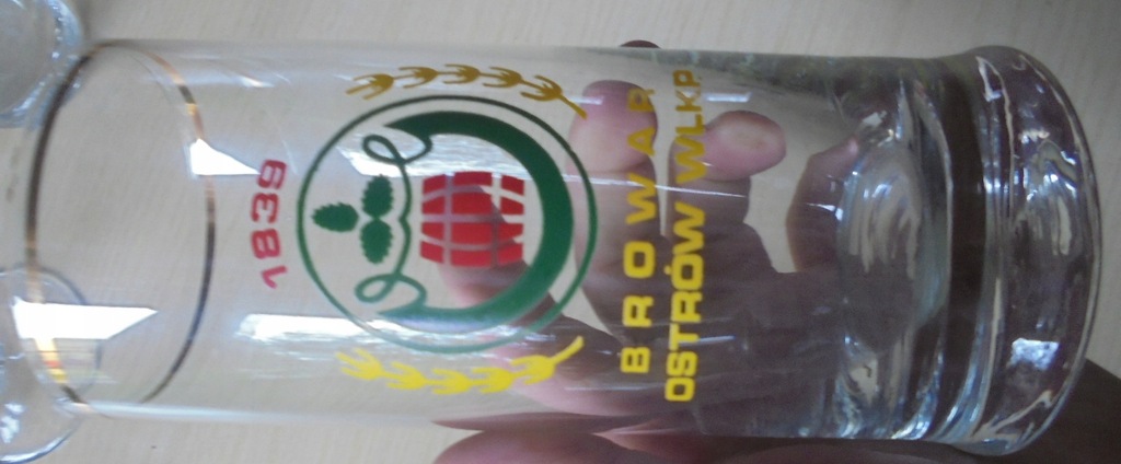 Stara szklanka browar Ostrów Wlkp. - 12687197734 - oficjalne archiwum Allegro