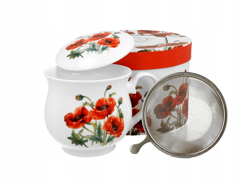 Kubek z zaparzaczem retro 530 ml Maki - 11802820255 - oficjalne archiwum Allegro