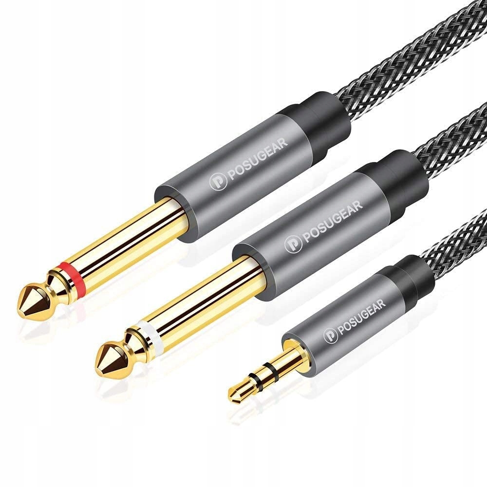 KABEL MINI JACK 3,5MM TRS DO 2x 6,35MM TS 3W1 - 13922924830 - oficjalne ...