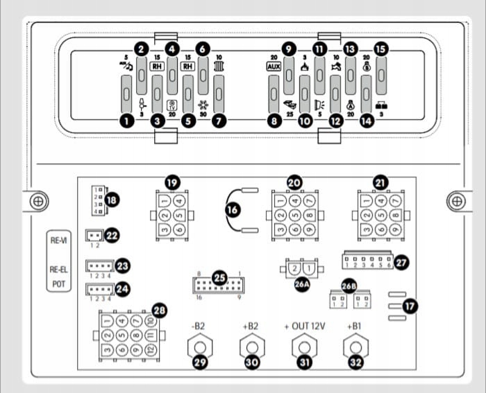 Panel sterowania zasilania kampera CBE PC380 Italy - 11643351124 ...