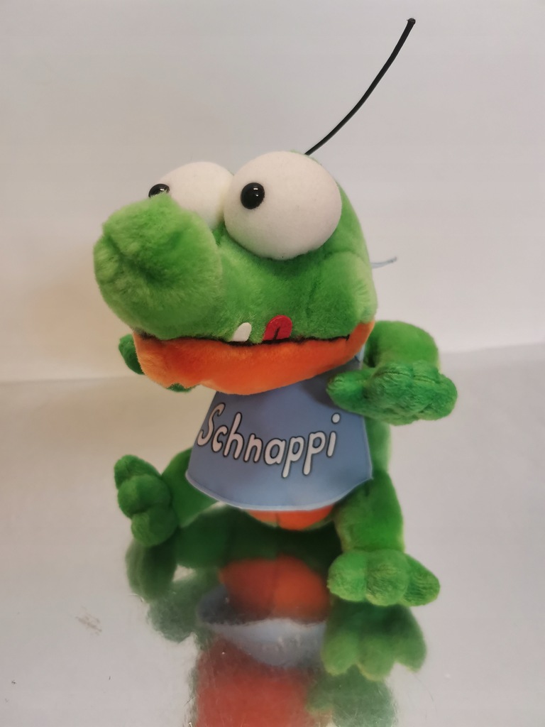 Schnappi mały krokodyl w śliniaku maskotka z bajki - 12917761677 ...