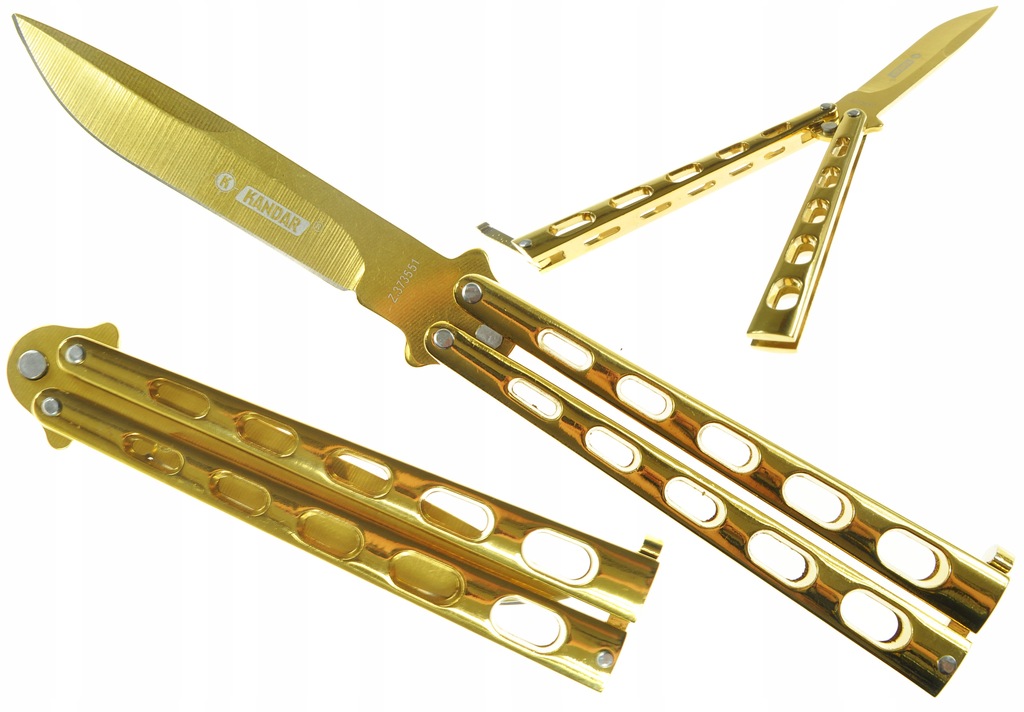 NÓŻ MOTYLKOWY BUTTERFLY MOTYLEK CS GO BALISONG - 12669504049 ...
