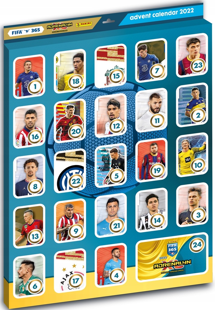 2022 FIFA 365 Kalendarz Adwentowy karty piłkarskie - 11369904469 ...