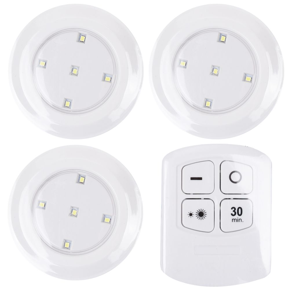 LAMPKA LED NA BATERIE + PILOT 3 szt BEZPRZEWODOWE - 12064900801 ...