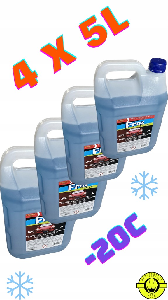 Płyn do spryskiwaczy zima-20°5L Frox bez alkohol - 12894267277 - oficjalne archiwum Allegro