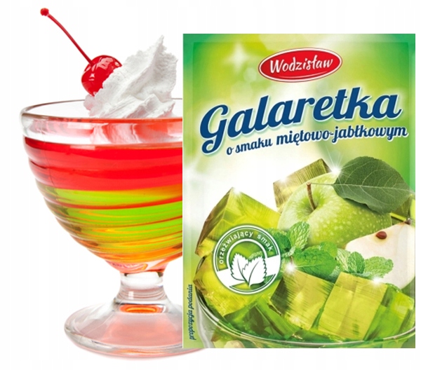 GALARETKA JABŁKO - MIĘTA O SMAKU JABŁKOWO - MIĘTOWYM 75 G NA DESER ...