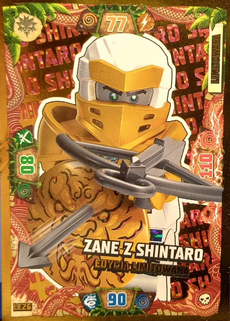 LEGO Ninjago karta Le26 Zane z shintaro - 13374092604 - oficjalne archiwum Allegro