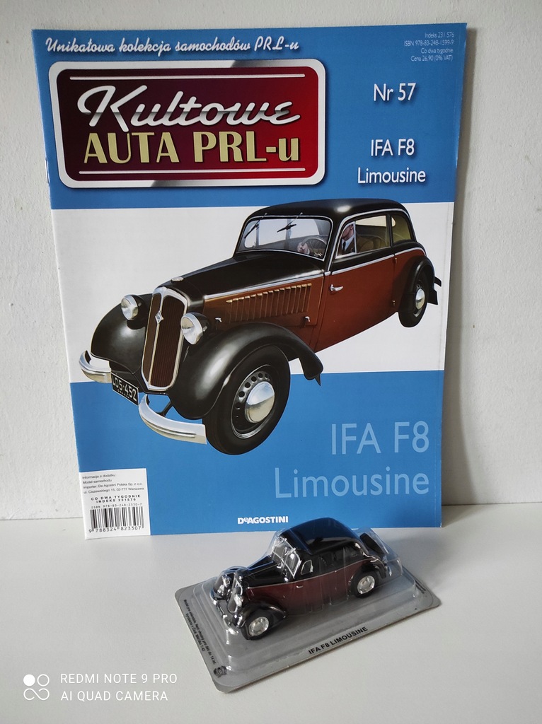 IFA F8 Limousine KULTOWE AUTA PRL DEAGOSTINI 1:43 - 13152934636 - oficjalne archiwum Allegro