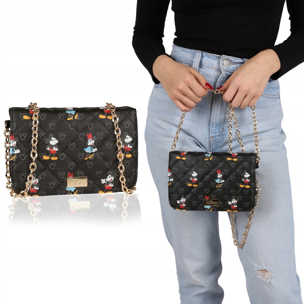 Mała czarna torebka Myszka Mickey i Minnie 19x13cm - 12998370498 ... Mała czarna torebka Myszka Mickey i Minnie 19x13cm - 12998370498 ...