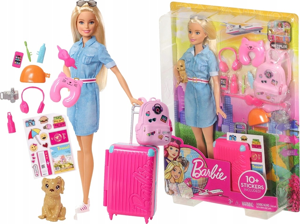 LALKA BARBIE Z PIESKIEM W PODRÓŻY MATTEL FWV25 - 8521286554 - oficjalne ...