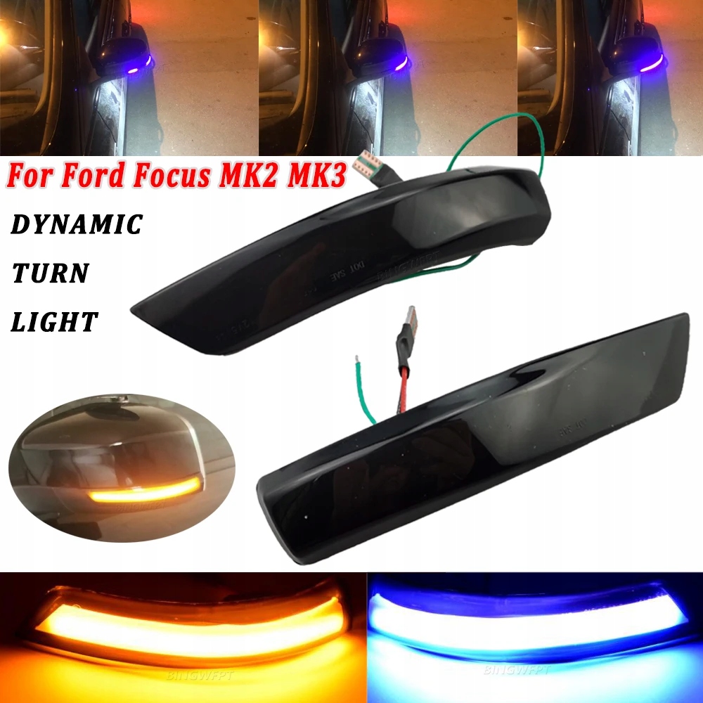LED Dynamic Turn Signal Light For Ford Focus Mk2 Mk3 08-16 Mondeo Mk4 ...
