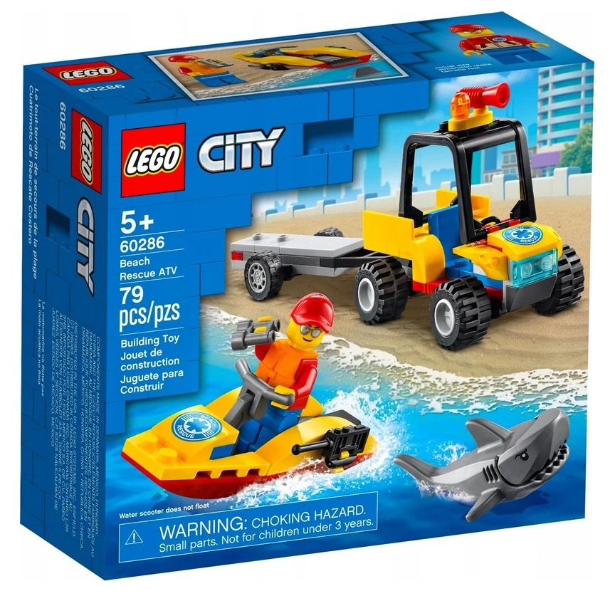 LEGO City 60286 Plażowy Quad Ratunkowy Rekin 5+ - 10574156143 ...