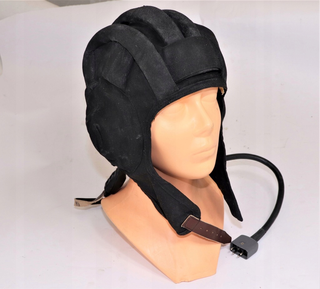 Wojskowy hełmofon czołgisty czarny - 12648913991 - oficjalne archiwum Allegro