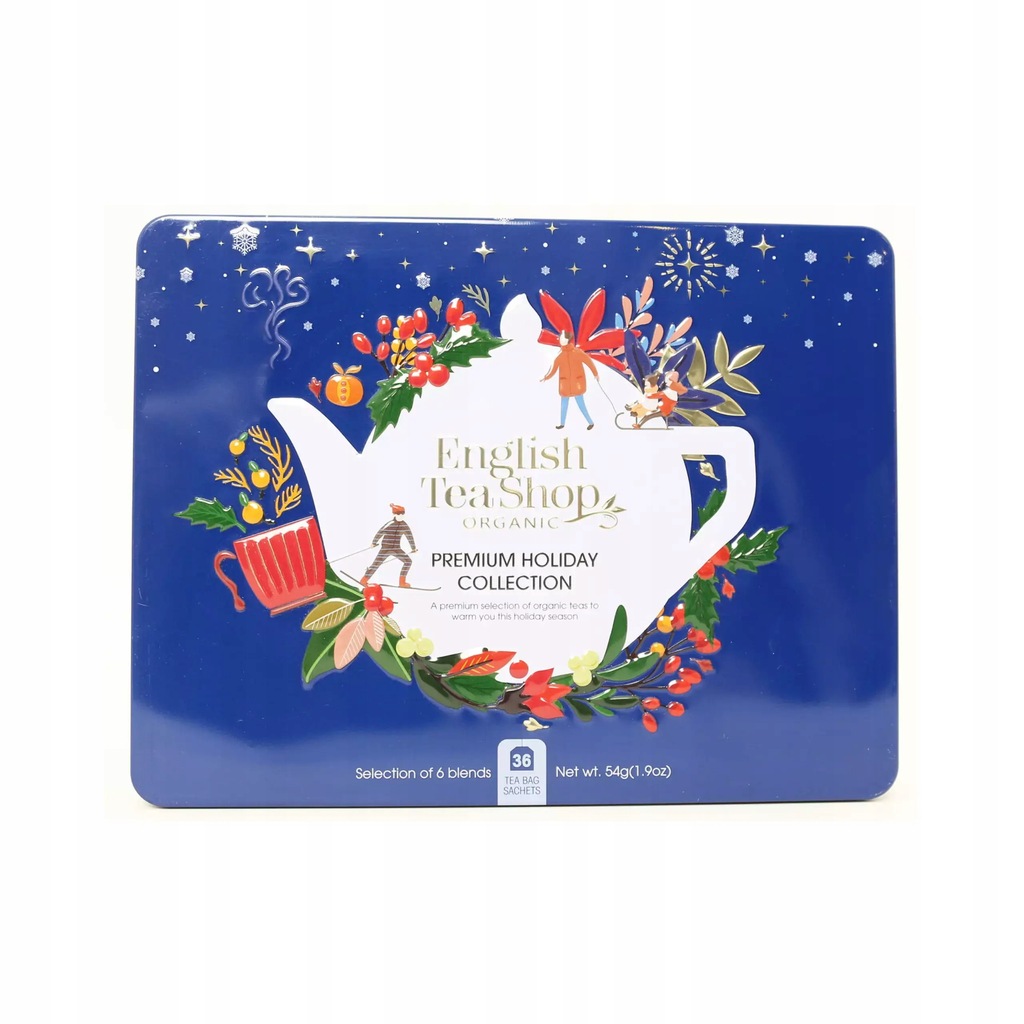 Świąteczny zestaw herbat ekologicznych English Tea shop w metalowej ...