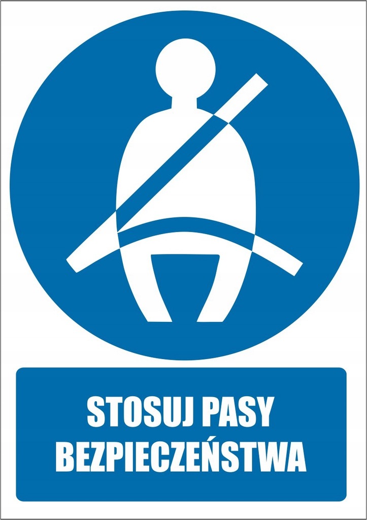 Tabliczka Piktogram BHP - Stosuj pasbezpieczeństwa - 10425111202 ...