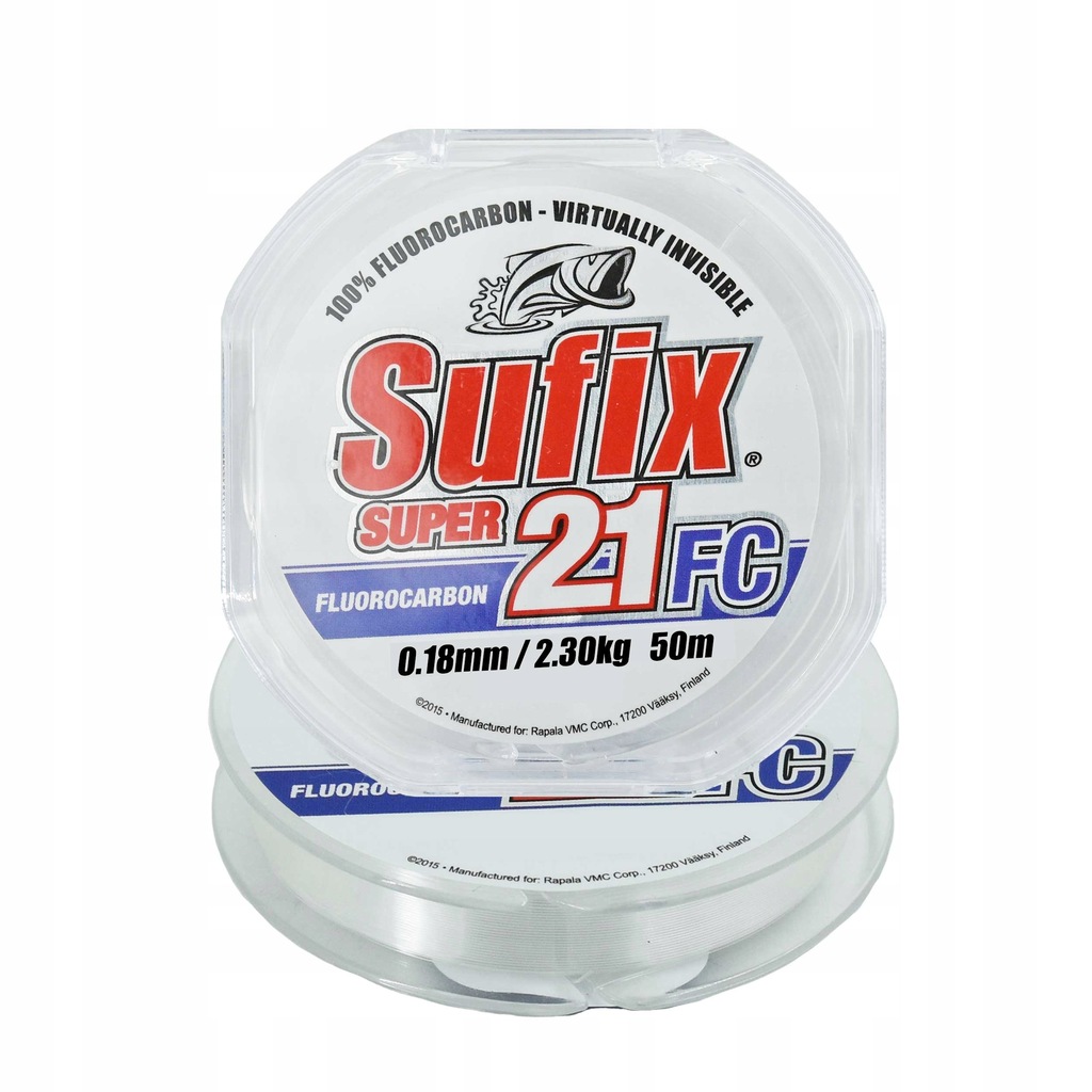 FLUOROCARBON SUFIX SUPER 21 clear 0,18 mm 50 m - 10898621709 - oficjalne archiwum Allegro