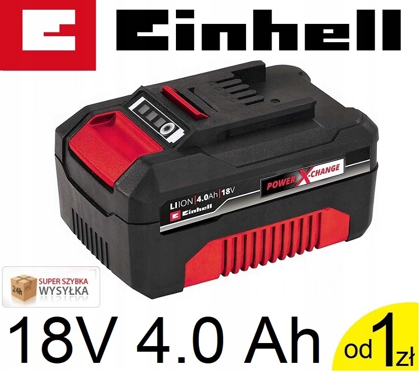 Akumulator bateria EINHELL18V 4Ah - NOWY - od 1 zł - 12635576536 - oficjalne archiwum Allegro