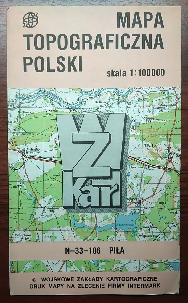 PIŁA mapa topograficzna 1990 r. - 11104134959 - oficjalne archiwum Allegro