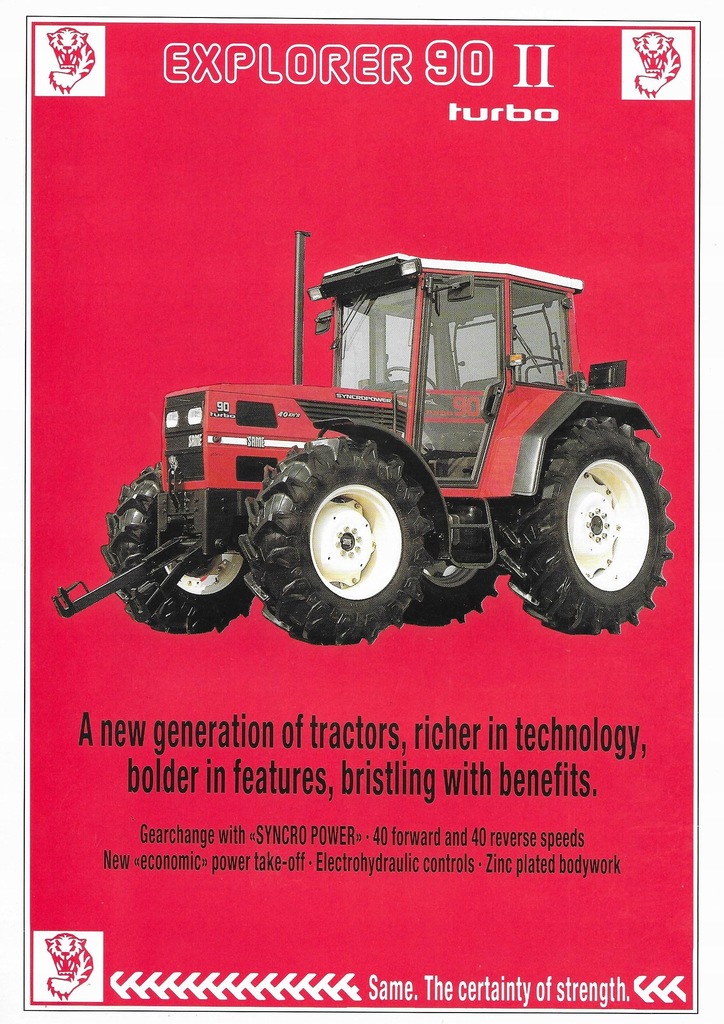 [Ciągnik] Same Explorer 90 II folder prospekt 1989 - 13393175134 - oficjalne archiwum Allegro