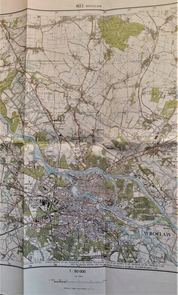 Mapa topograficzna 453.3 Wrocław 1982 - 13580878471 - oficjalne ...