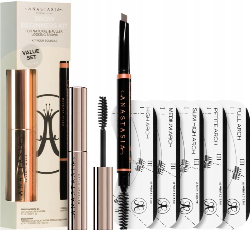 Anastasia Beverly Hills Brow Beginners Kit zestaw do brwi Soft Brown odcień - 16622183519 ...
