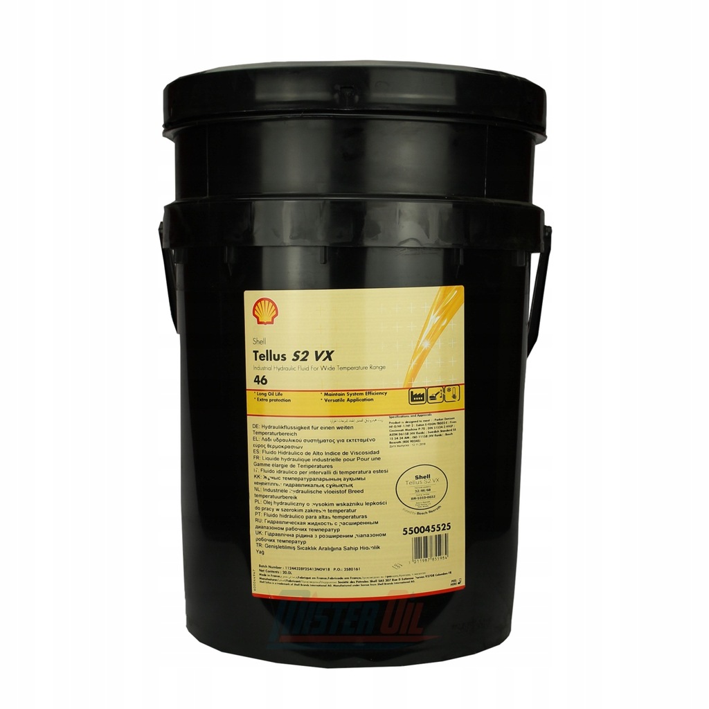 Olej hydrauliczny SHELL TELLUS S2 VX 46 20L HVLP - 12538693524 - oficjalne archiwum Allegro