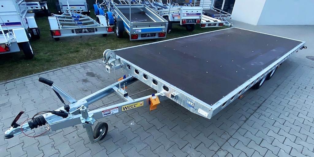 PRZYCZEPA WIOLA PLATFORMA 5x2,1m z podjazdami RSH - 13593766126 - oficjalne archiwum Allegro