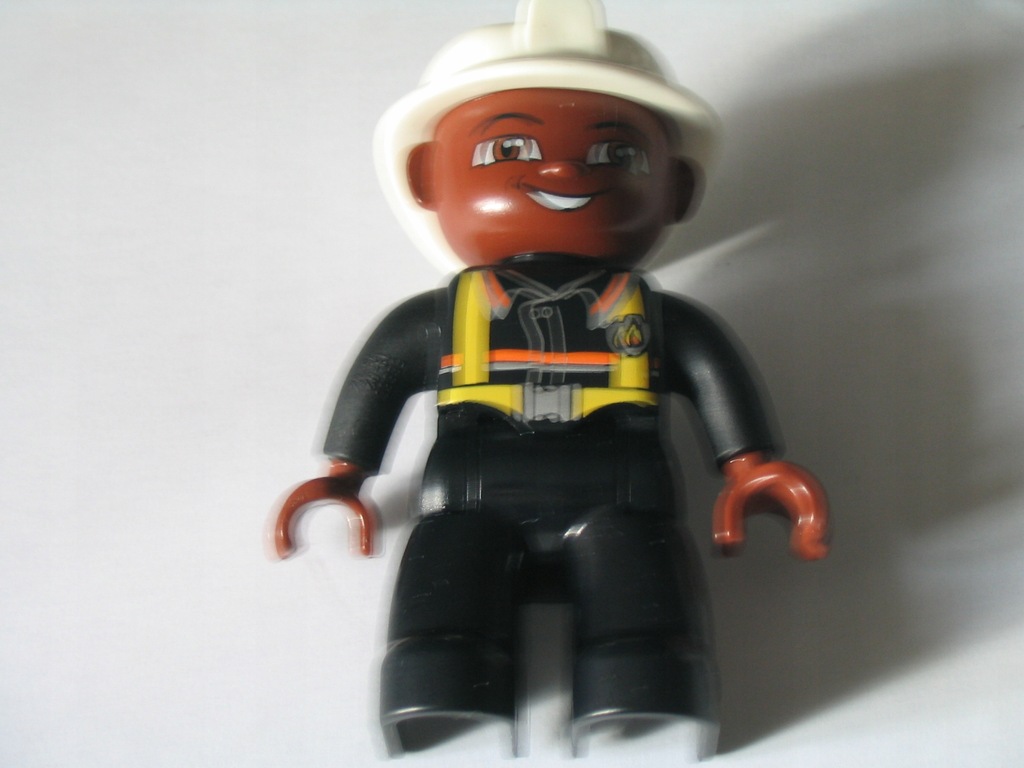 LEGO duplo ludzik figurka strażak czarny - 11788443223 - oficjalne ...