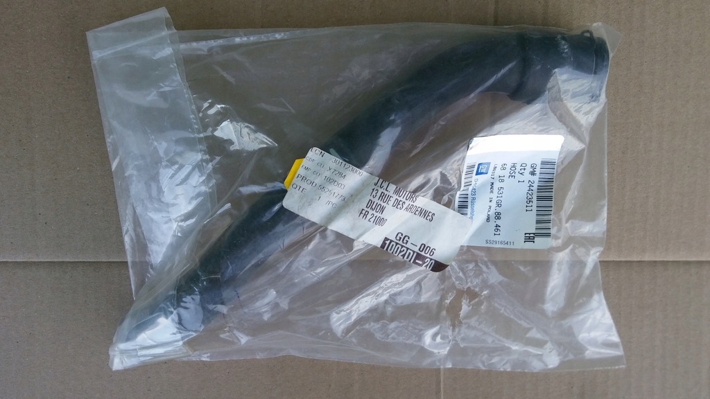 OPEL WĄŻ PRZEWÓD NAGRZEWNICY GM 24423511 ORYGINAŁ - 8345174553 ...