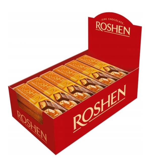 Roshen Baton czekoladowy o smaku karmelowym 30szt x 30g - 15147330199 ...