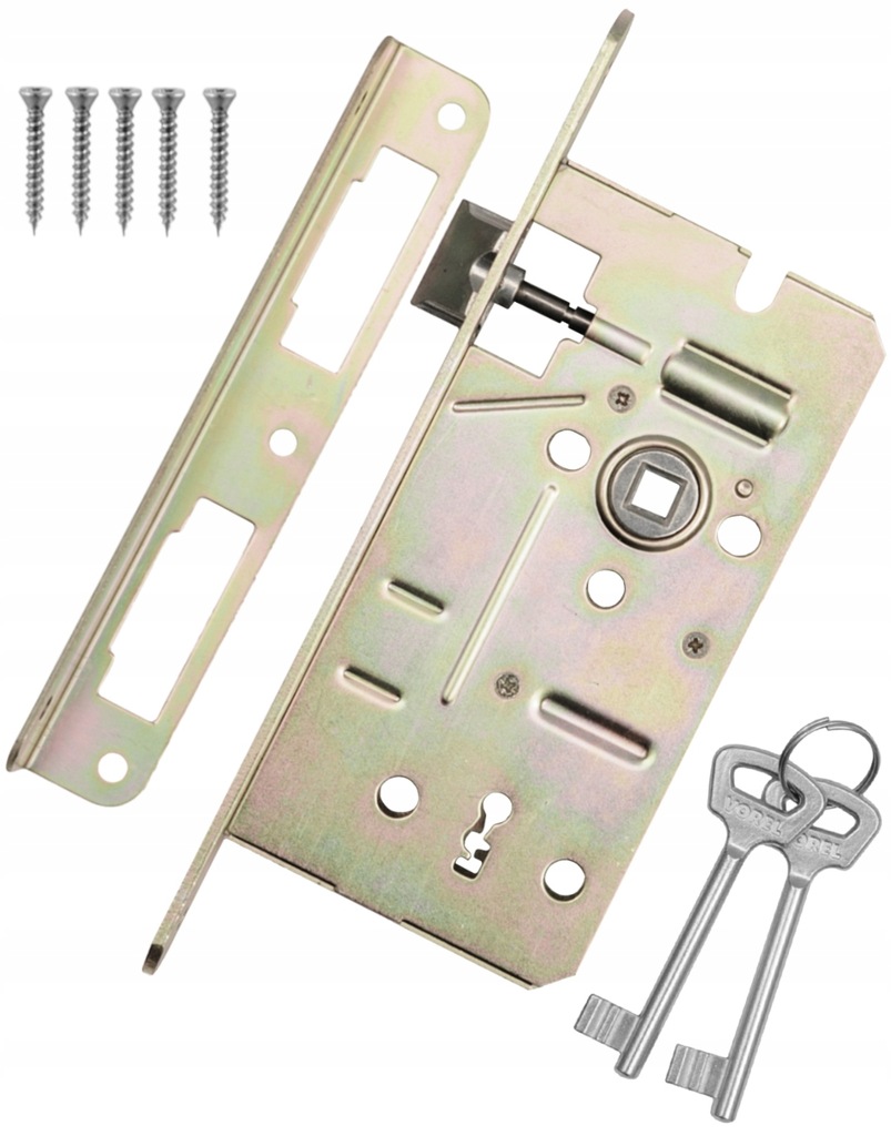 Zamek wpuszczany uniwersalny 72/50 na klucz VOREL - 7825538433 - oficjalne archiwum Allegro