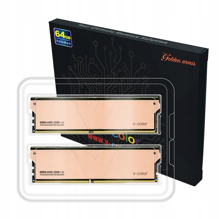 PAMIĘĆ RAM DDR4 64GB DUAL 4400 MHz ZŁOTE - 11788847419 - oficjalne ...