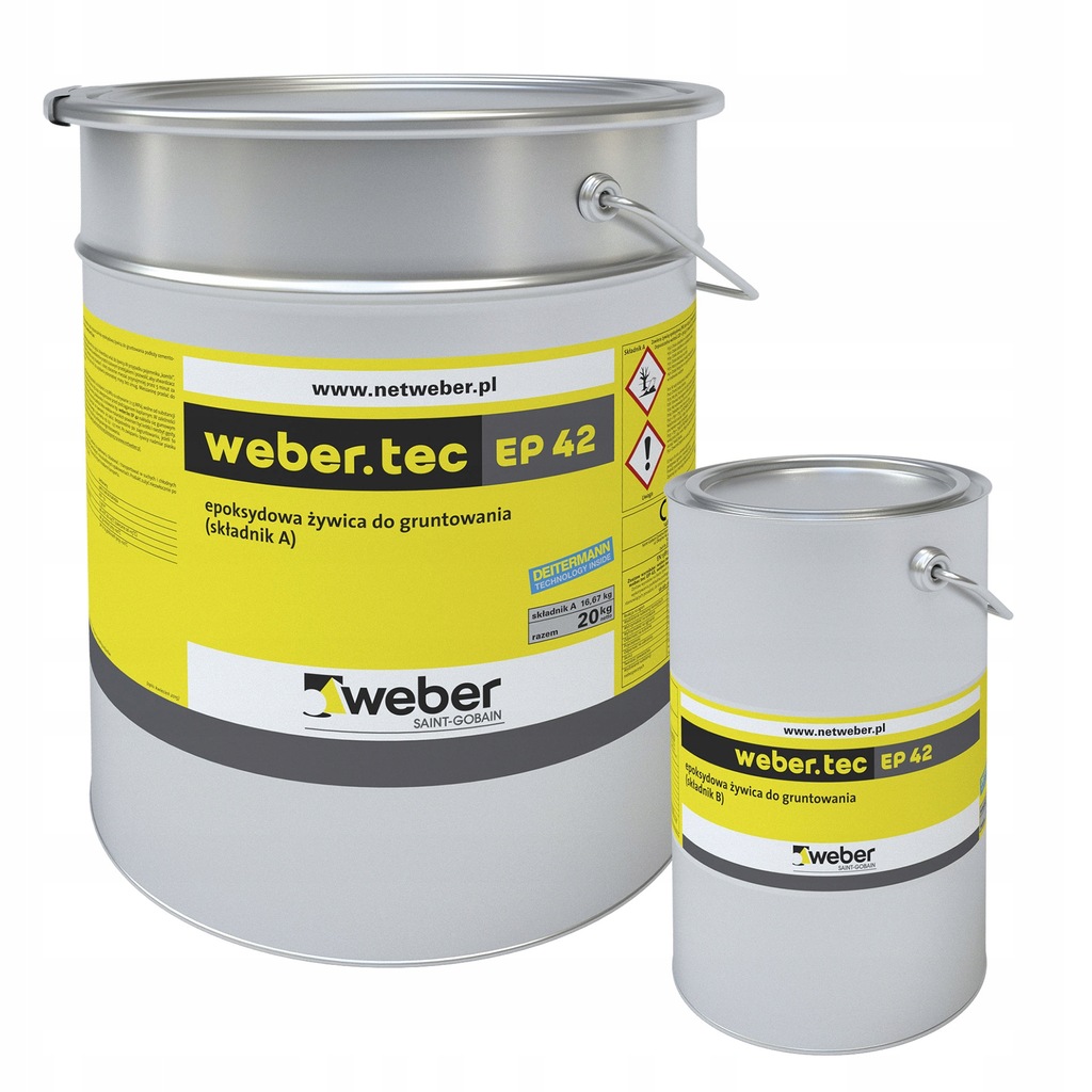 WEBER.TEC EP 42 ŻYWICA EPOXY DO GRUNTOWANIA 20KG - 12827401211 - oficjalne archiwum Allegro