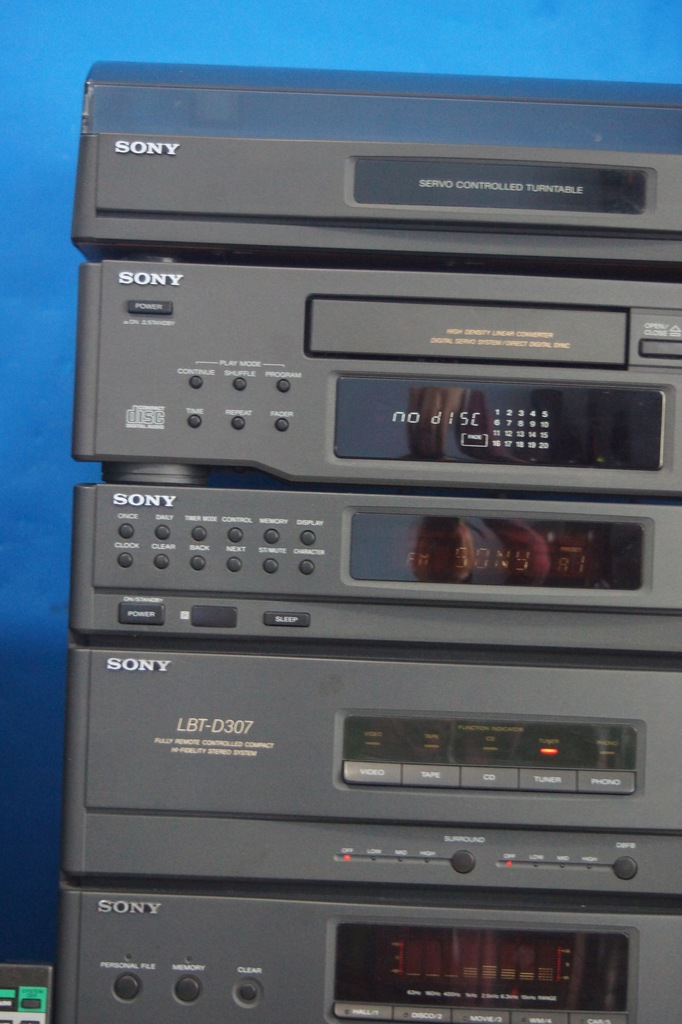 DUŻA WIEŻA SONY LBT-D307 AUX,cd,kasety,radio 160w - 12100806812 ...