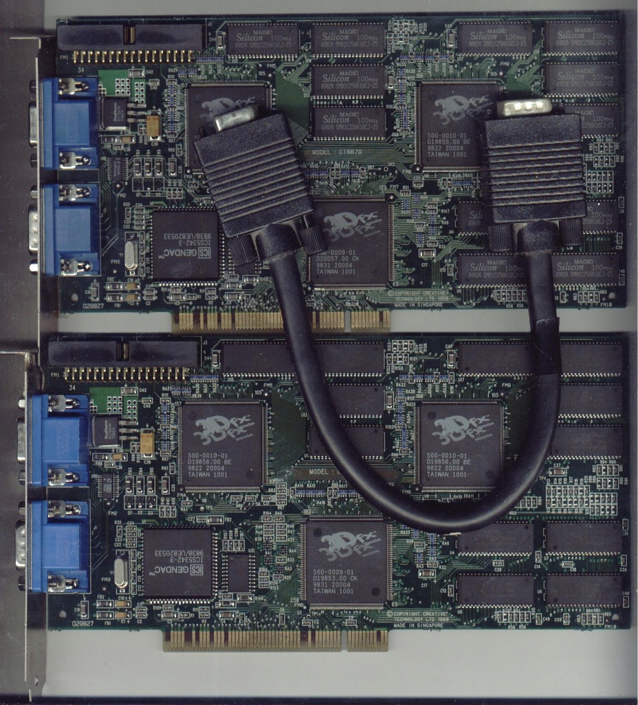 Zestaw 3dfx Voodoo 2 SLI 12+12MB Creative 3D Blaster - 14719556652 ...