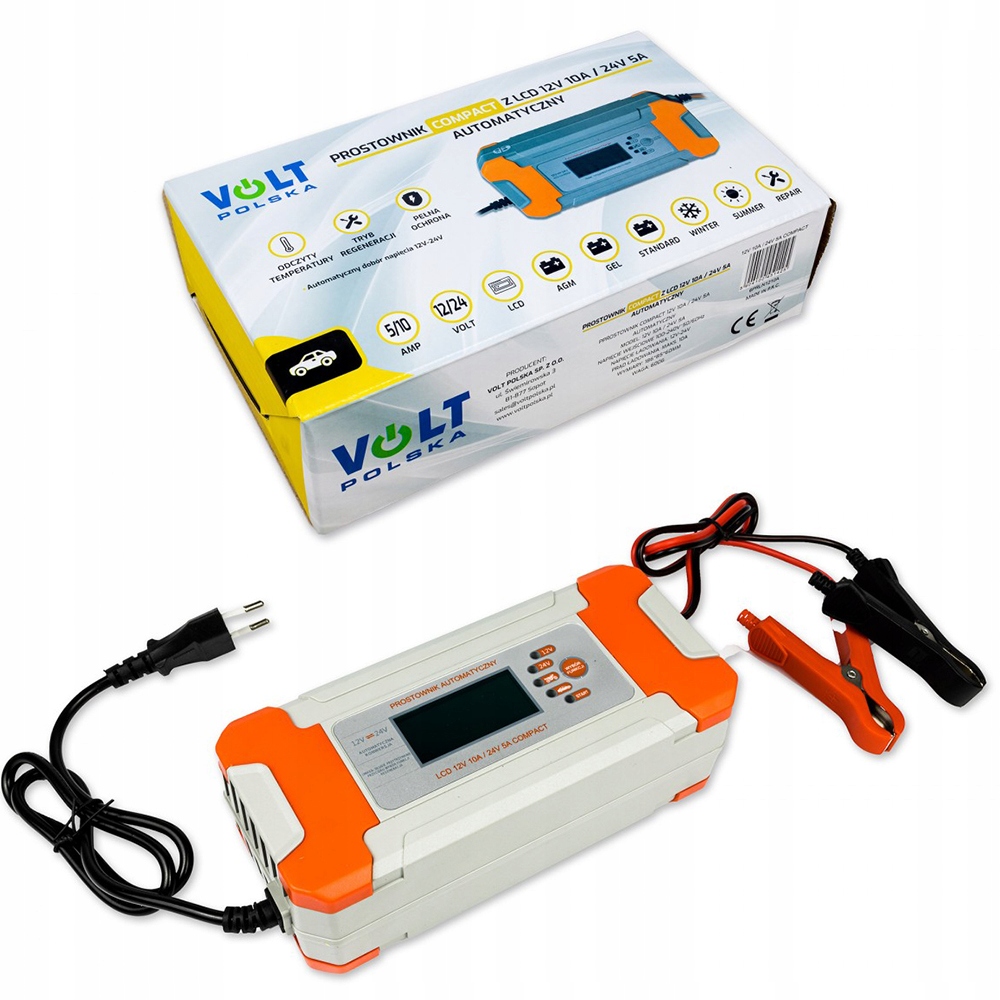 PROSTOWNIK AKUMULATOROWY Z LCD 12V 10A / 24V 5A - 13740314703 ...