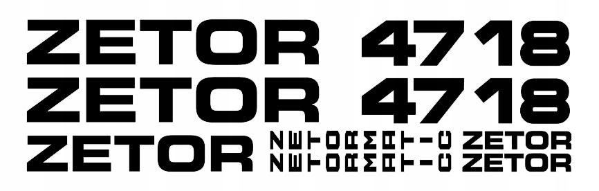 ZETOR 4718 __ naklejki _ komplet _ KOLORY - 10926436785 - oficjalne ...