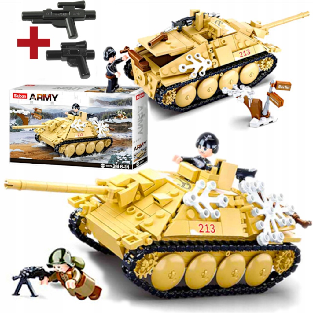 KLOCKI WOJSKO NISZCZYCIEL CZOŁGÓW HETZER+LEGO BROŃ - 12713995158 ...