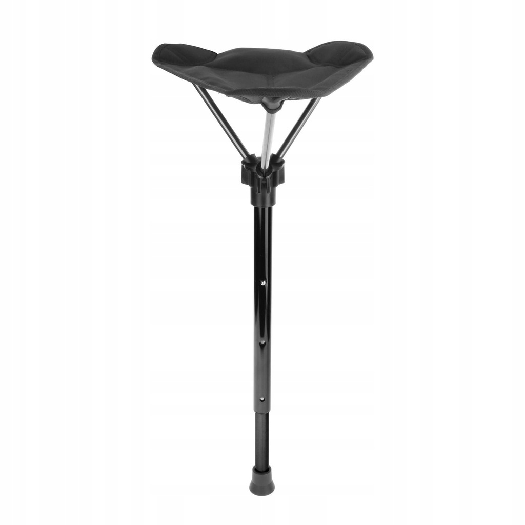 Foldable Camping Stool, Retractable Hiking Chair, Single Leg Black ...