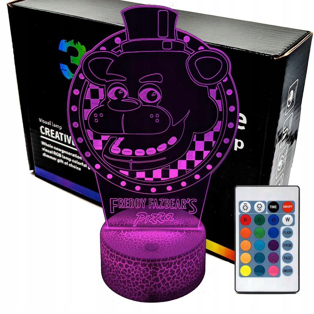 Lampka nocna FNAF Five Nights At Freddy's Pizza 3D LAMP LED ...