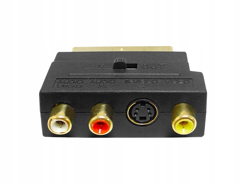 Przejście Euro - 3 gniazda RCA + SVHS + przełączni - 13156229167 ...