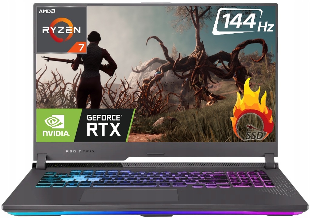 Asus ROG Strix G17 17,3' 144Hz 6800H DDR5 64GB SSD 512GB RTX 3050 W11 ...