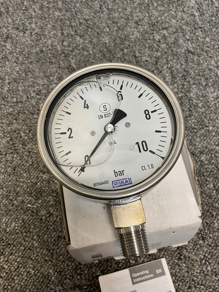 MANOMETR WIKA GLICERYNOWY 0-10BAR 233.30 - 12158445543 - oficjalne archiwum Allegro