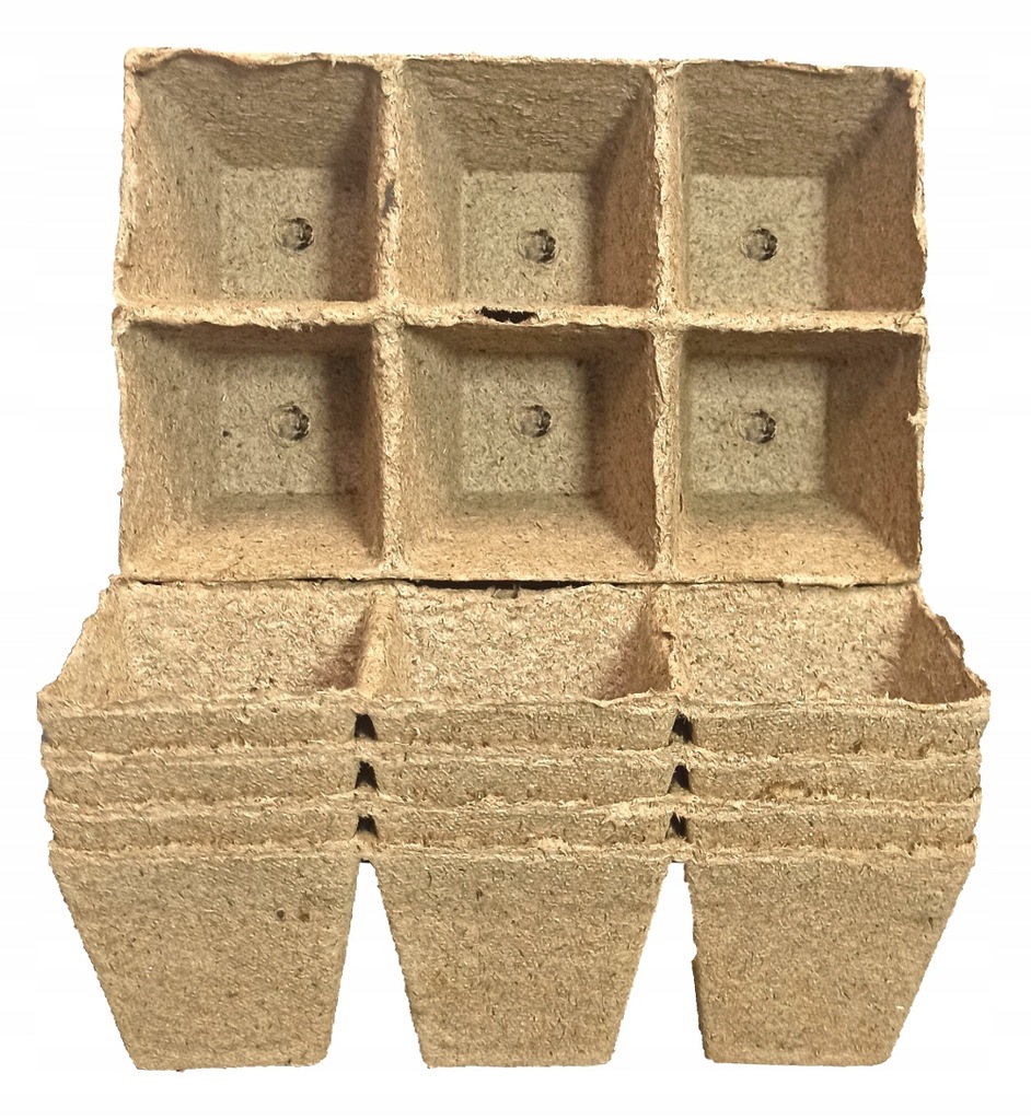 Wielodoniczka Torfowa Prostokątna 8x8cm - 12083009702 - oficjalne archiwum Allegro