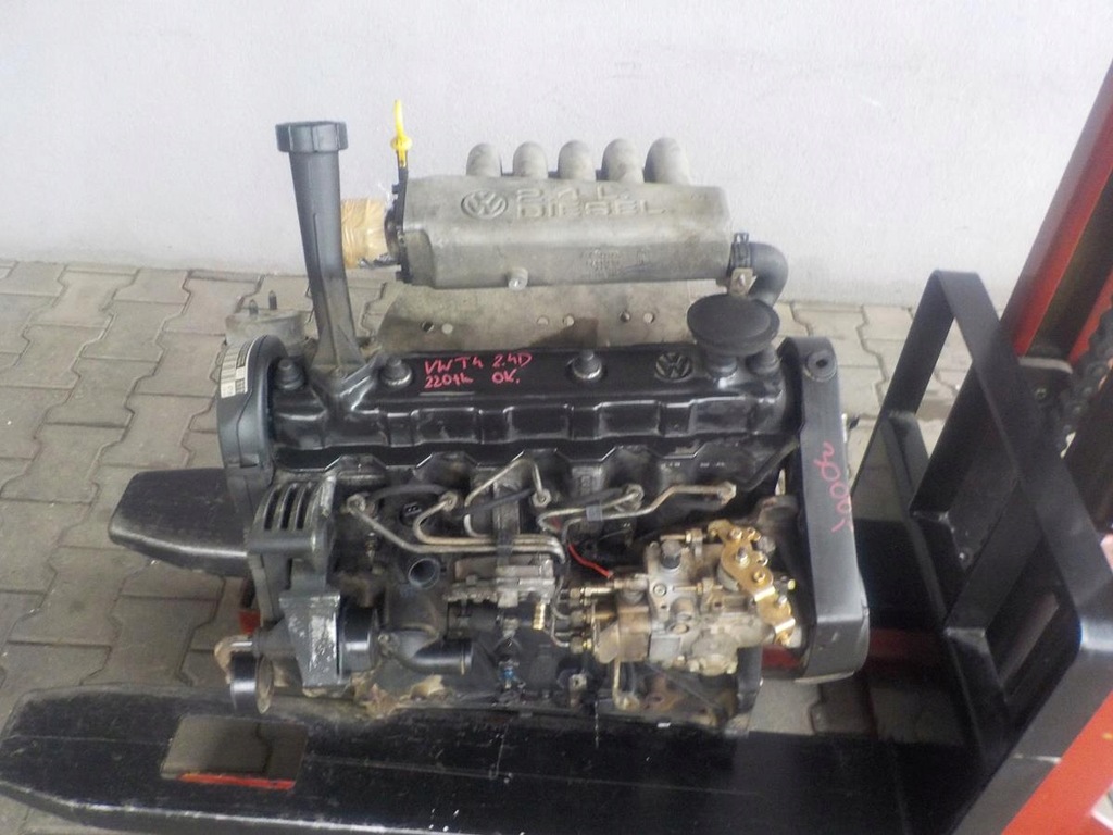 VW T4 2.4D AJA AAB SILNIK KOMPLETNY SPRAWDZONY!! - 12921601185 - oficjalne archiwum Allegro