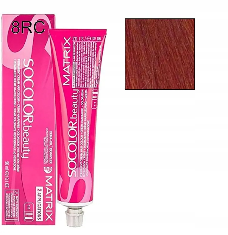 MATRIX SOCOLOR PRE-BONDED FARBA DO WŁOSÓW 8RC 90ML - 12158021121 ...