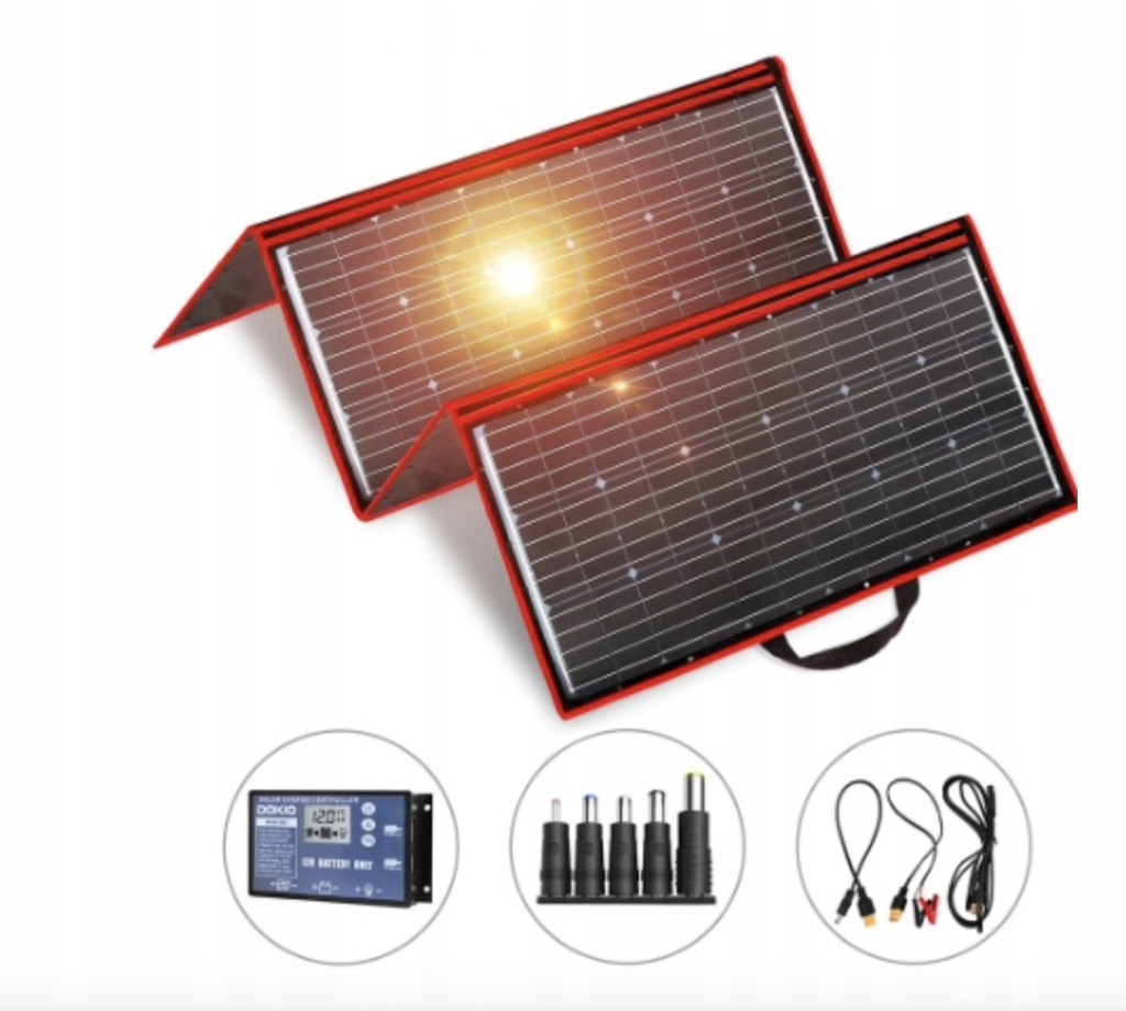 PANEL SOLARNY SŁONECZNY KEMPINGOWY 300W PRZENOŚNY - 12167460901 ...